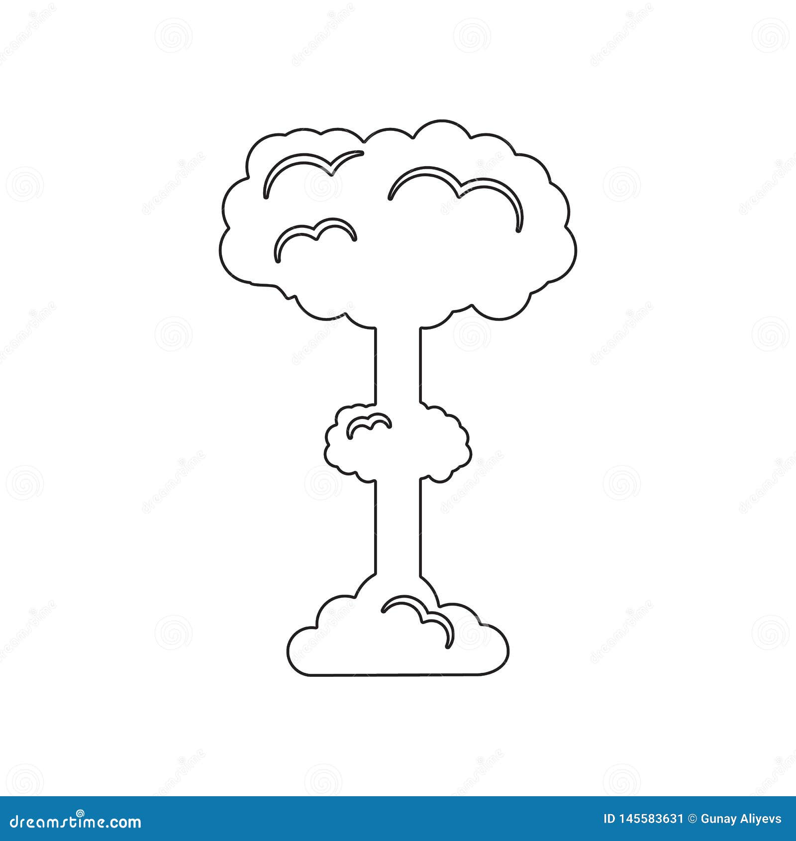 Nuclear Explosion Icon. Set of Natural Disasters Icon. Element of ...