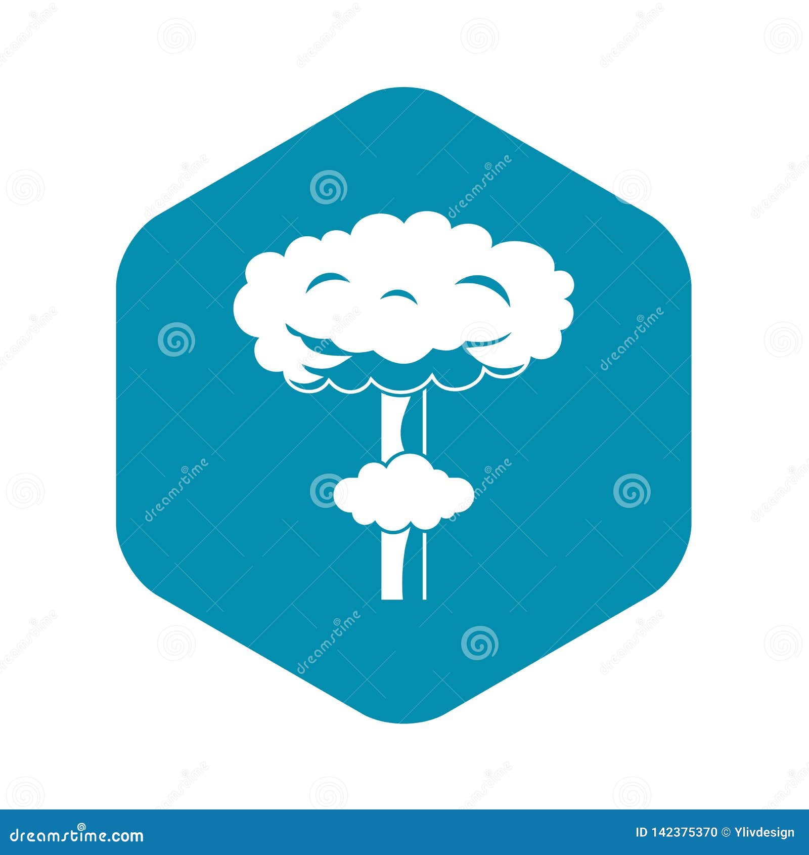 Nuclear Explosion Icon, Simple Style Stock Vector - Illustration of ...