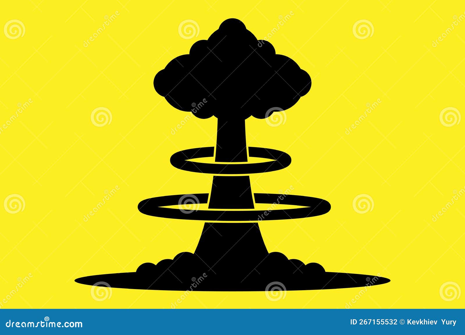 Nuclear Explosion Icon Vector Illustration Stock Illustration ...