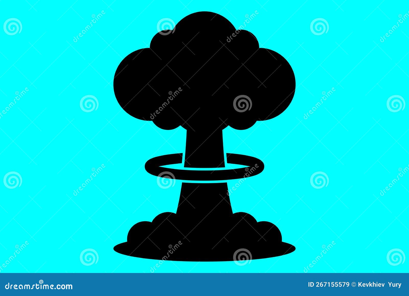 Nuclear Explosion Icon Vector Illustration Stock Vector - Illustration ...