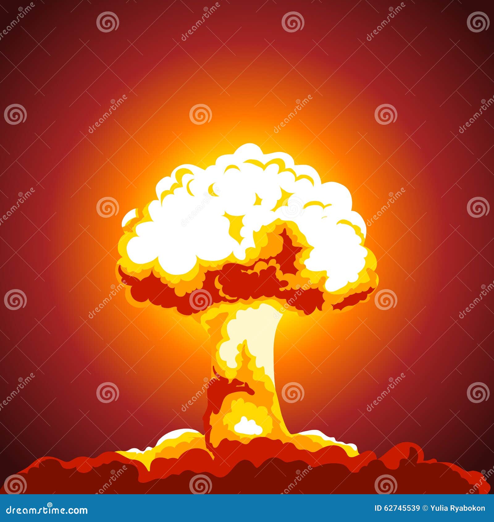Nuclear Explosion Illustration Stock Vector - Illustration of blaze ...