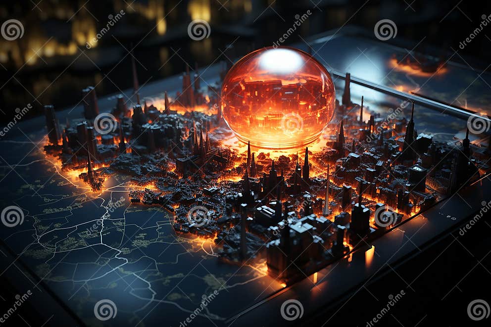 Nuclear Explosion on the Map. the Nuclear Threat on the Map of Europe ...