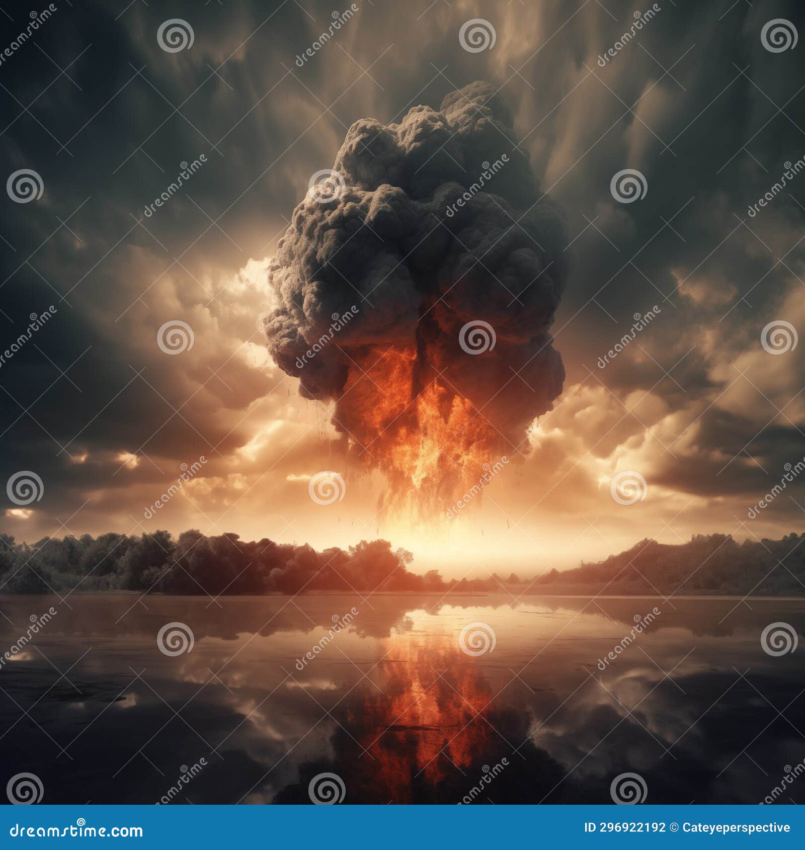 Nuclear Explosion Mushroom Cloud. Doomsday, Nuclear Apocalypse Stock ...