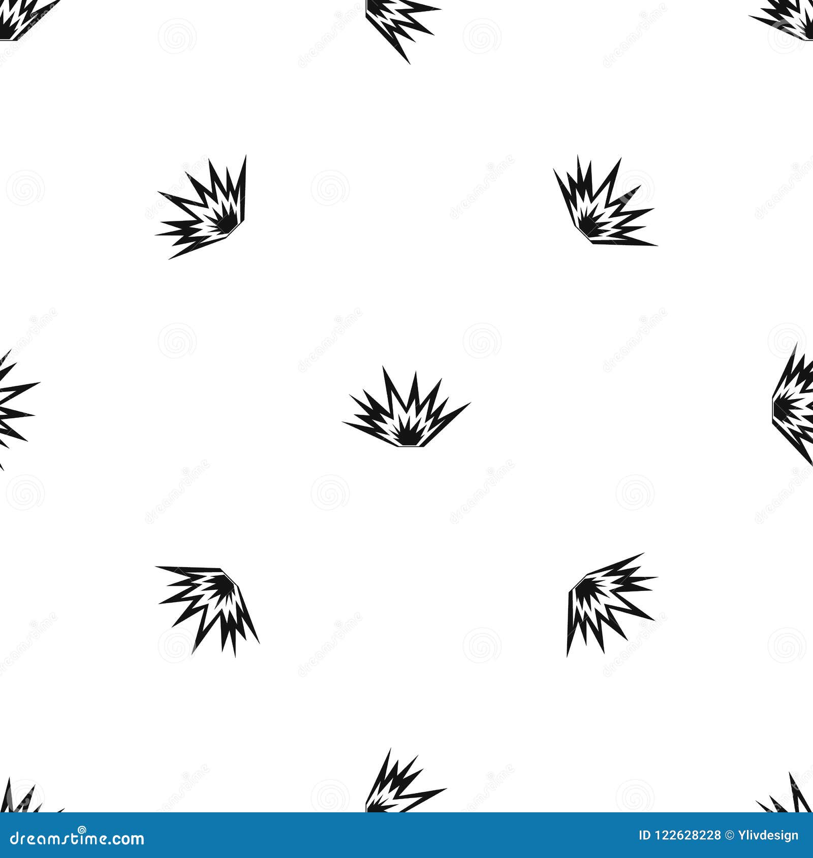 Nuclear Explosion Pattern Seamless Black Stock Vector - Illustration of ...