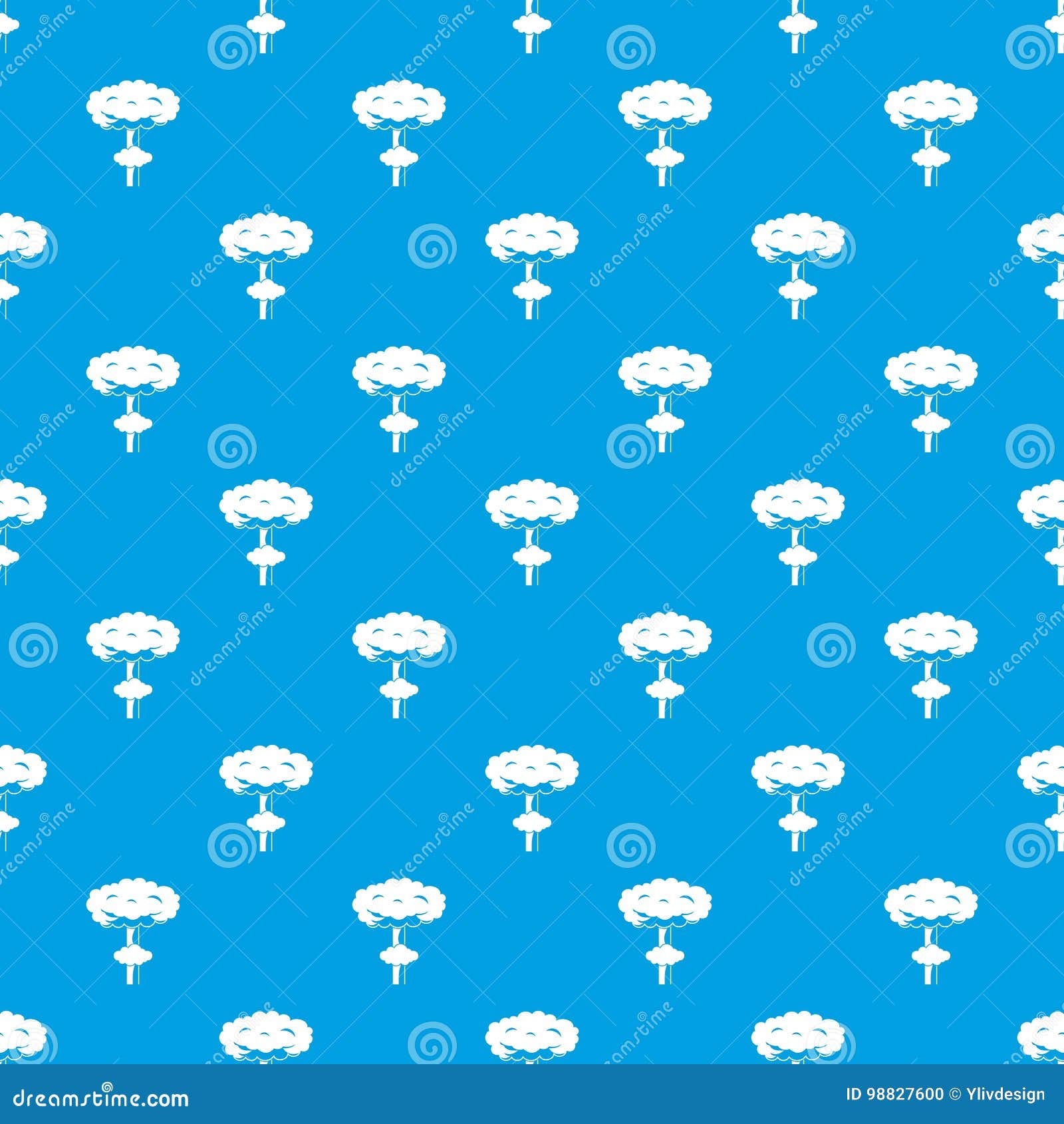 Nuclear Explosion Pattern Seamless Blue Stock Vector - Illustration of ...
