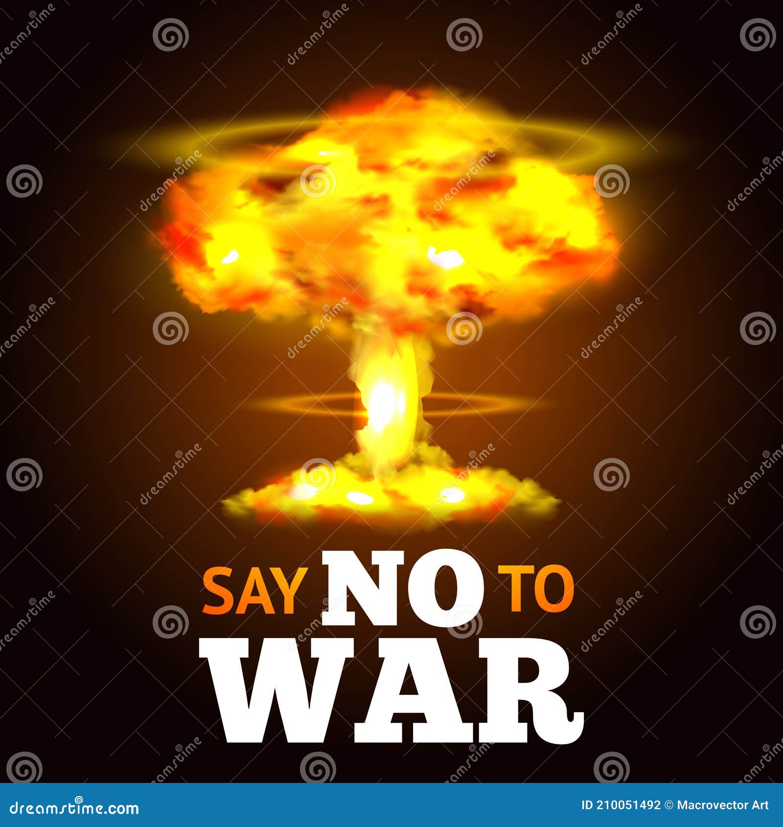 Nuclear Explosion Poster stock vector. Illustration of propaganda ...