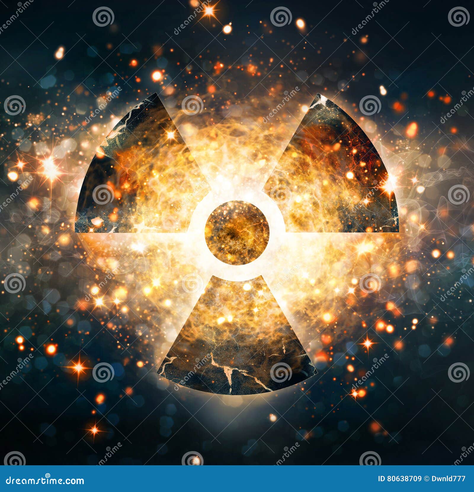 Nuclear explosion stock illustration. Illustration of hazardous - 80638709