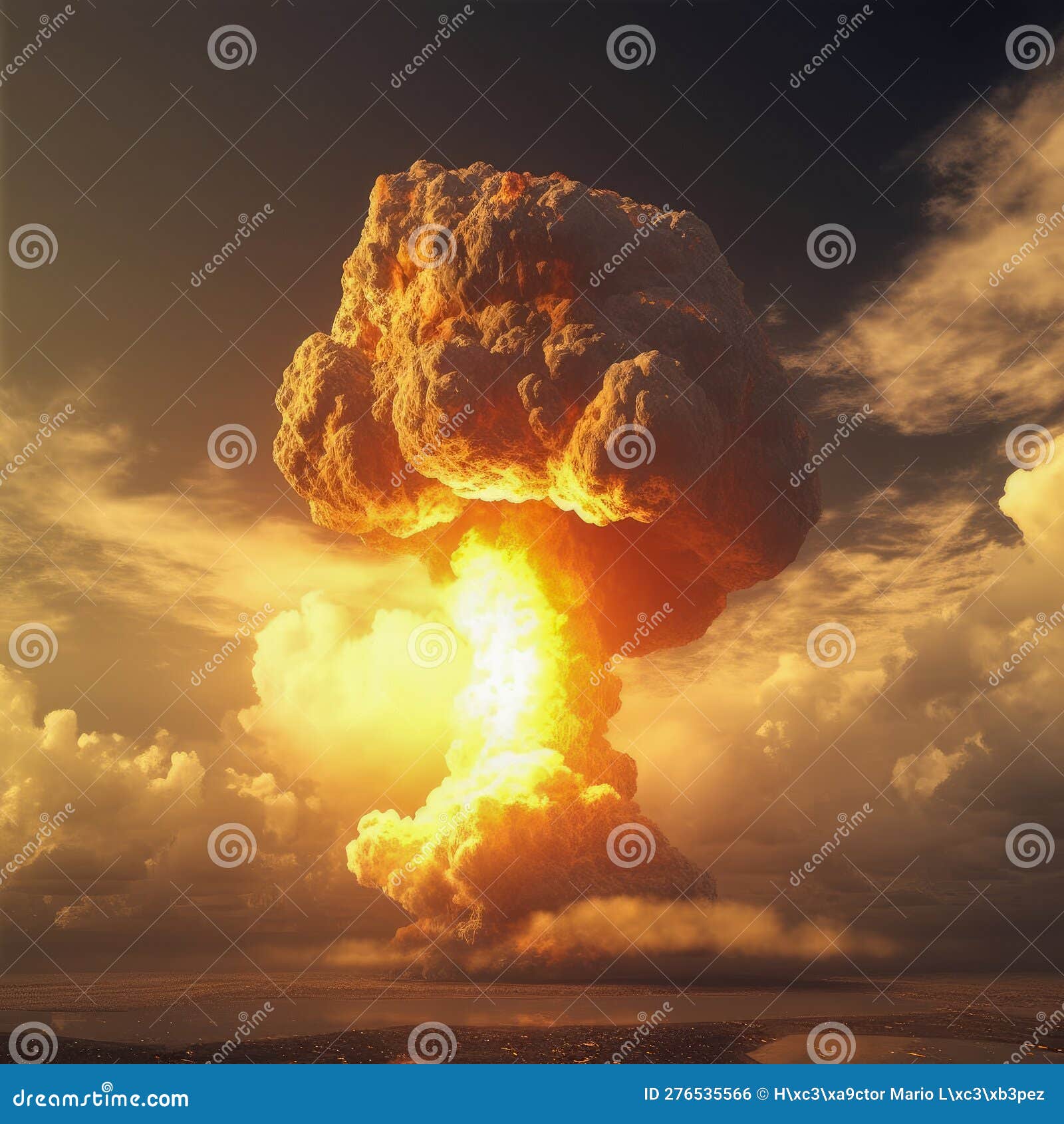 A Nuclear Explosion Set Up for Artwork Stock Illustration ...