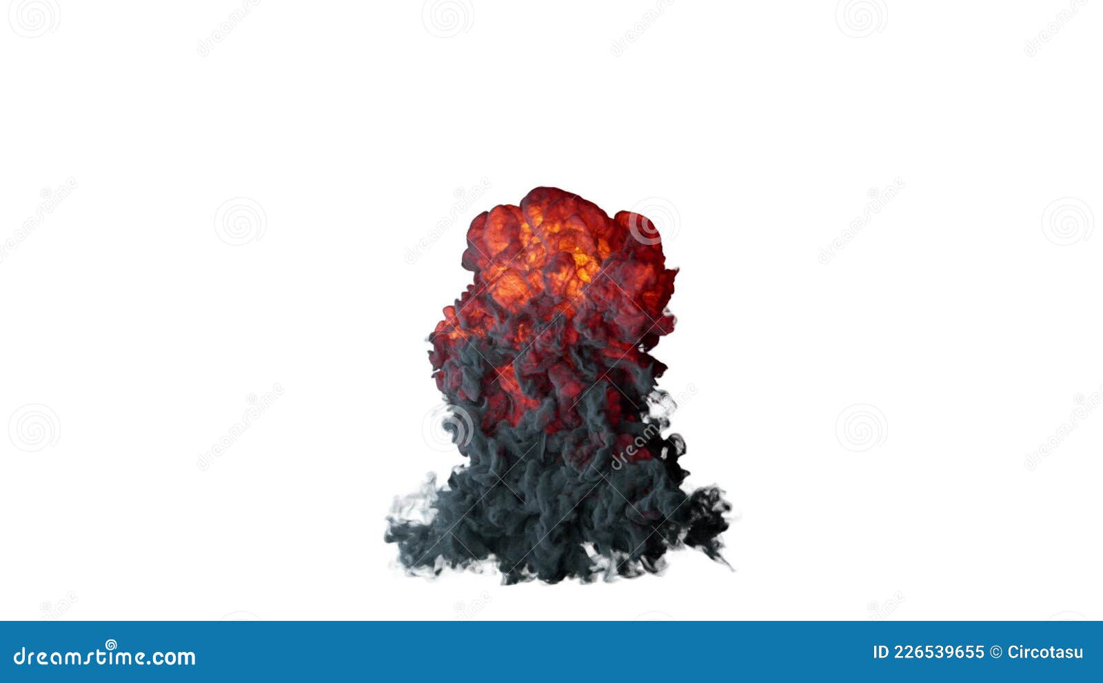 Nuclear Explosion in Slow Motion, Against White Stock Video - Video of ...