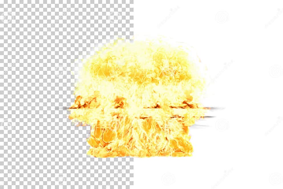 Nuclear Explosion on Transparency Background Stock Photo - Image of ...