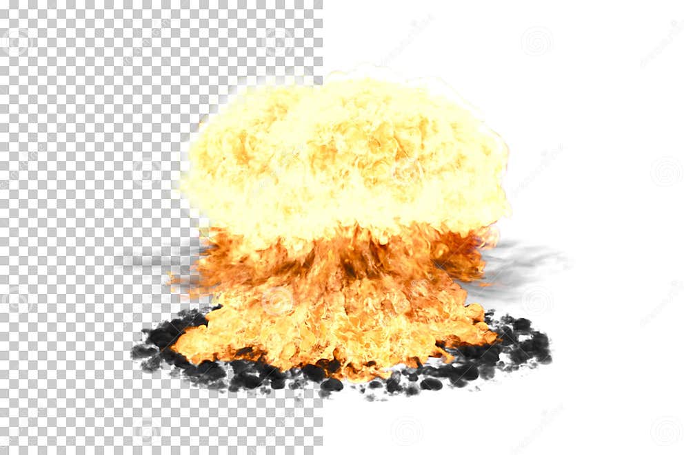 Nuclear Explosion on Transparency Background Stock Photo - Image of ...