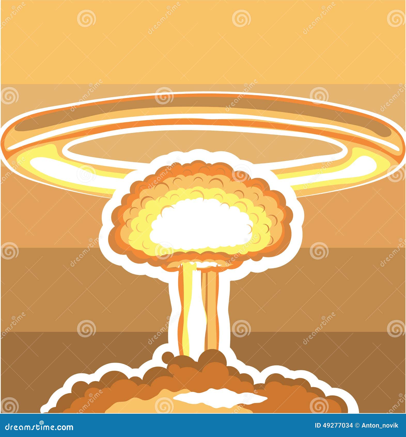 Nuclear Explosion vector stock vector. Illustration of flame - 49277034