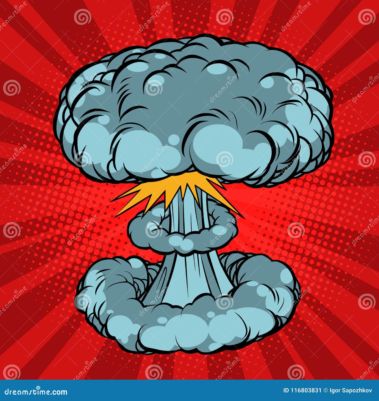 Nuclear explosion, war stock vector. Illustration of object - 116803831