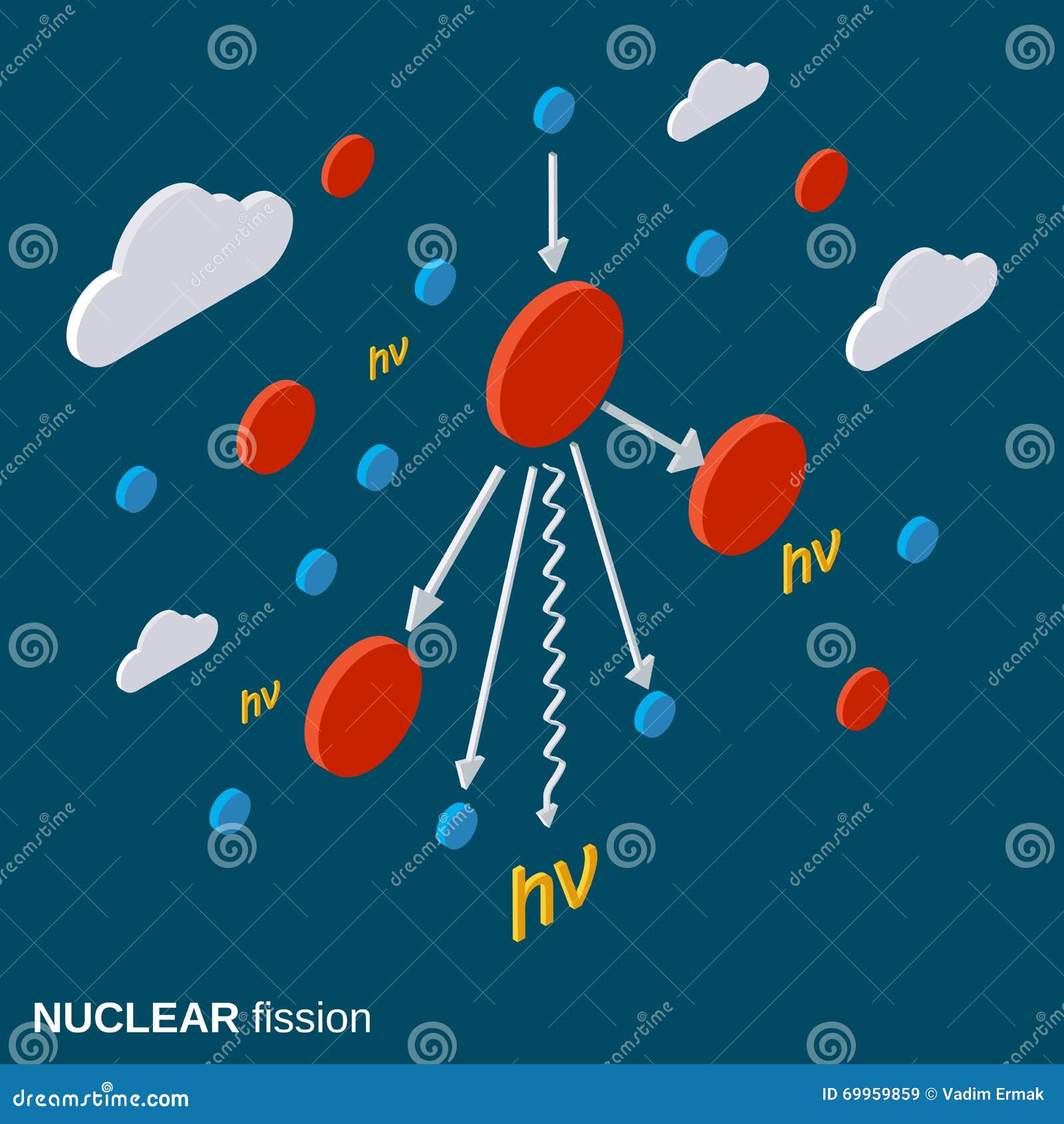 Nuclear Fission Vector Illustration Stock Vector - Illustration of flat ... Nuclear Fission Vector Illustration Stock Vector - Illustration of flat ...