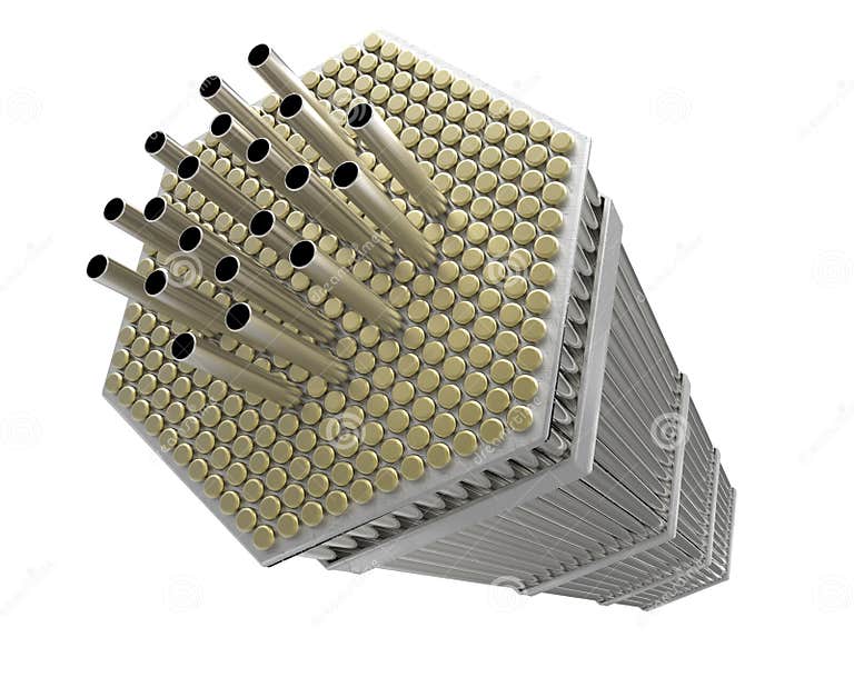 Nuclear fuel assembly stock illustration. Illustration of metal - 25682245