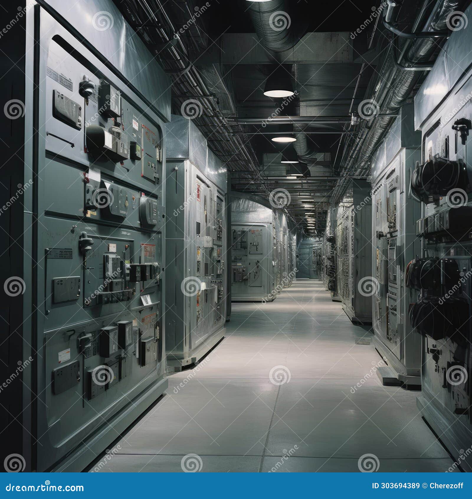 Nuclear Fuel Storage Room stock illustration. Illustration of container ...