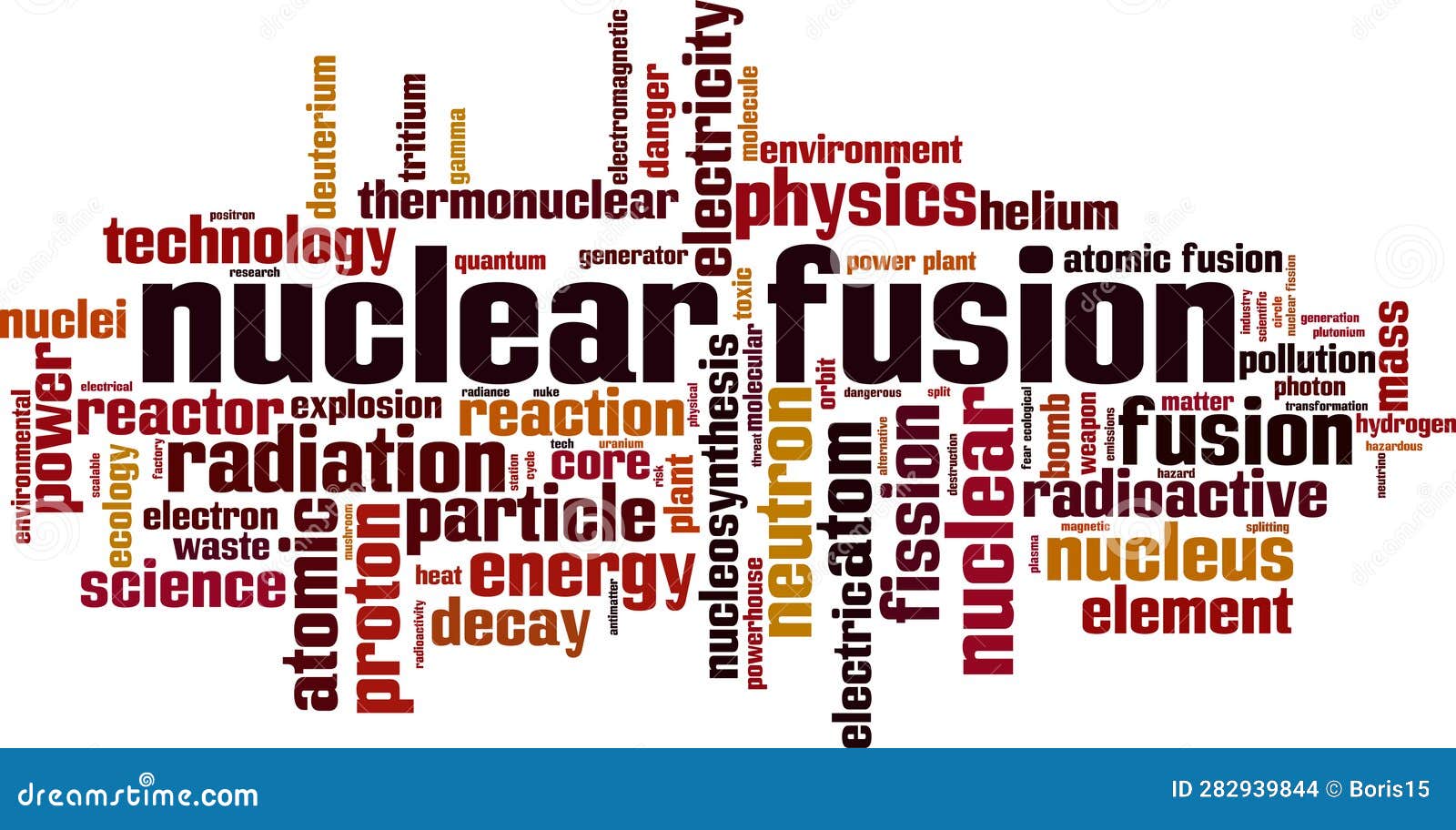 Nuclear fusion word cloud stock vector. Illustration of concept - 282939844