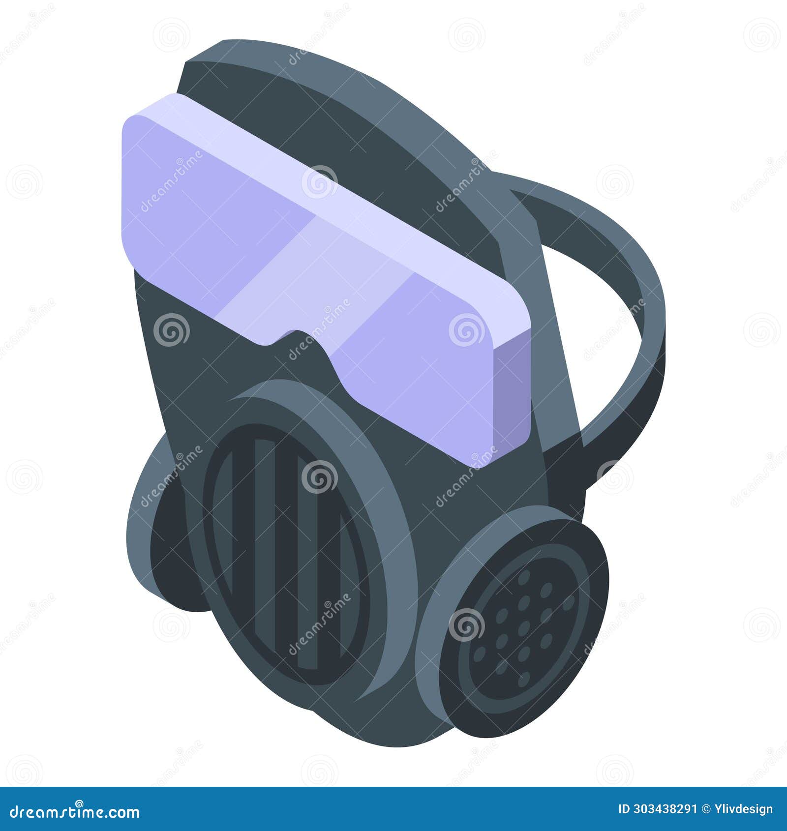 Nuclear Gas Mask Icon Isometric Vector. Atomic Explosion Stock Vector ...