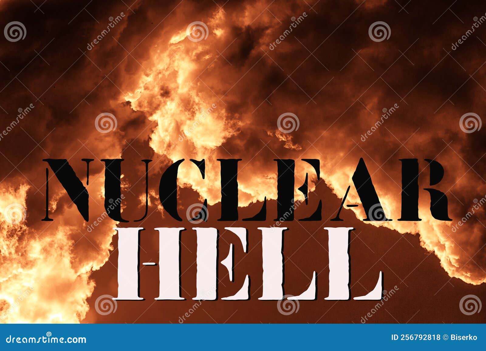 Nuclear Hell - Illustration of Nuclear Explosion Stock Photo - Image of ...
