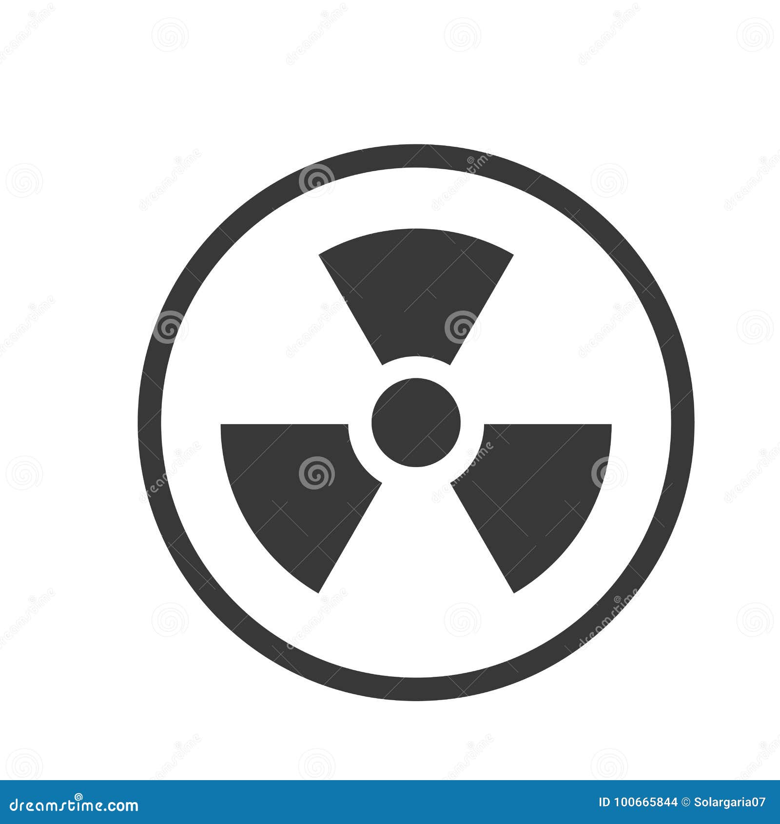 Icon Of Nuclear In Circle Line - Vector Iconic Design | CartoonDealer ...
