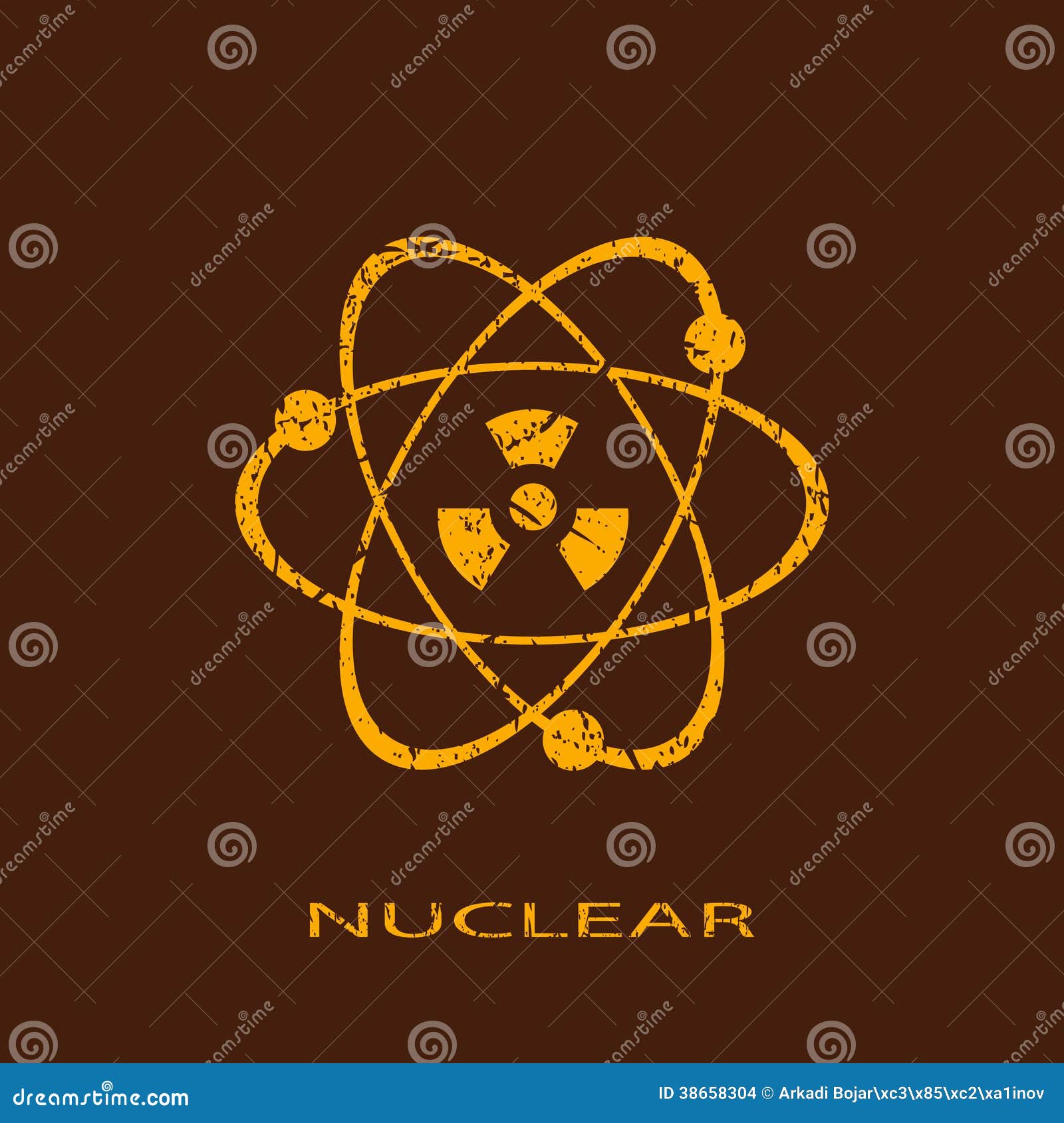 Nuclear icon stock vector. Illustration of placard, molecular - 38658304