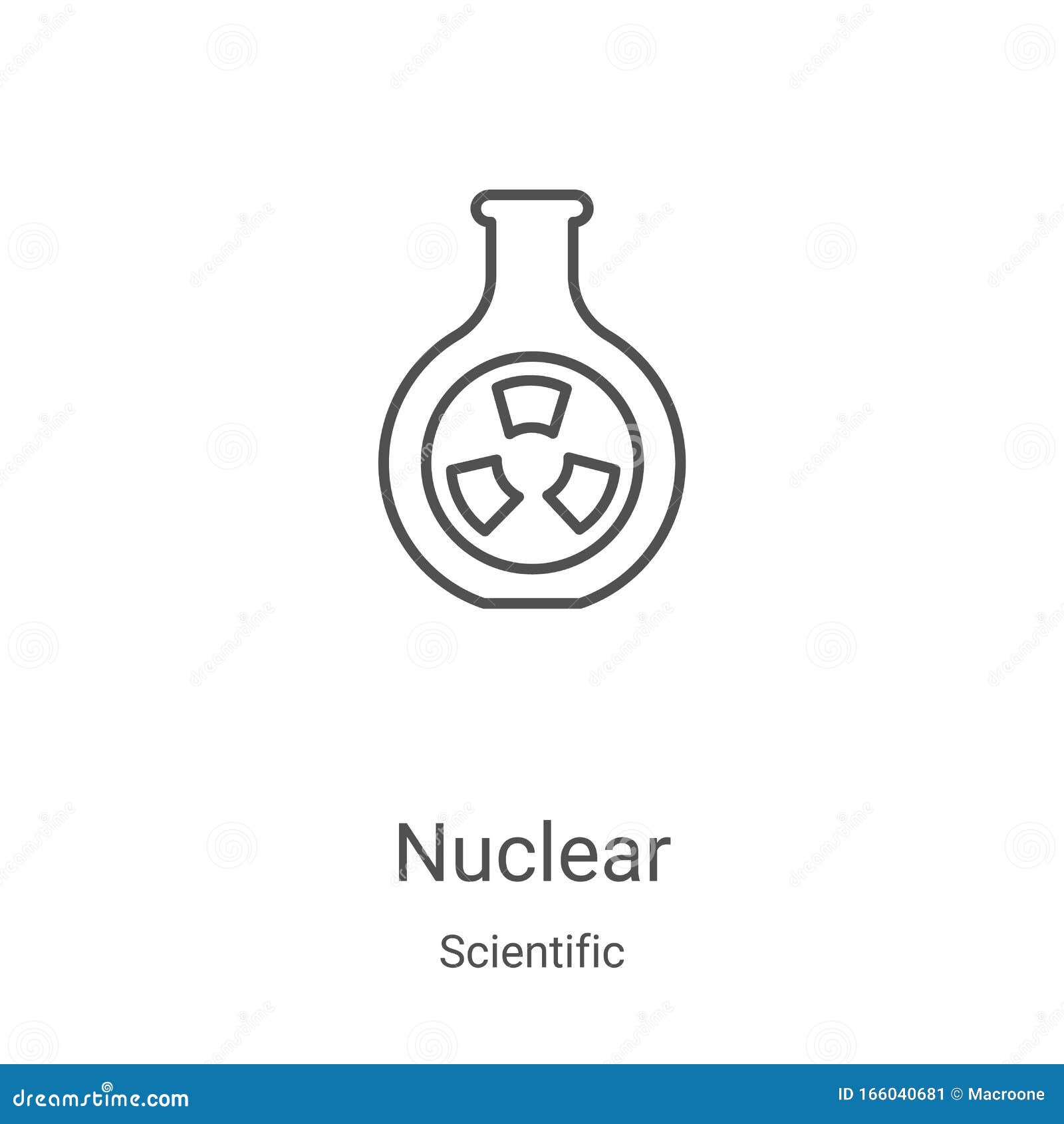 Nuclear Icon Vector from Scientific Collection. Thin Line Nuclear ...