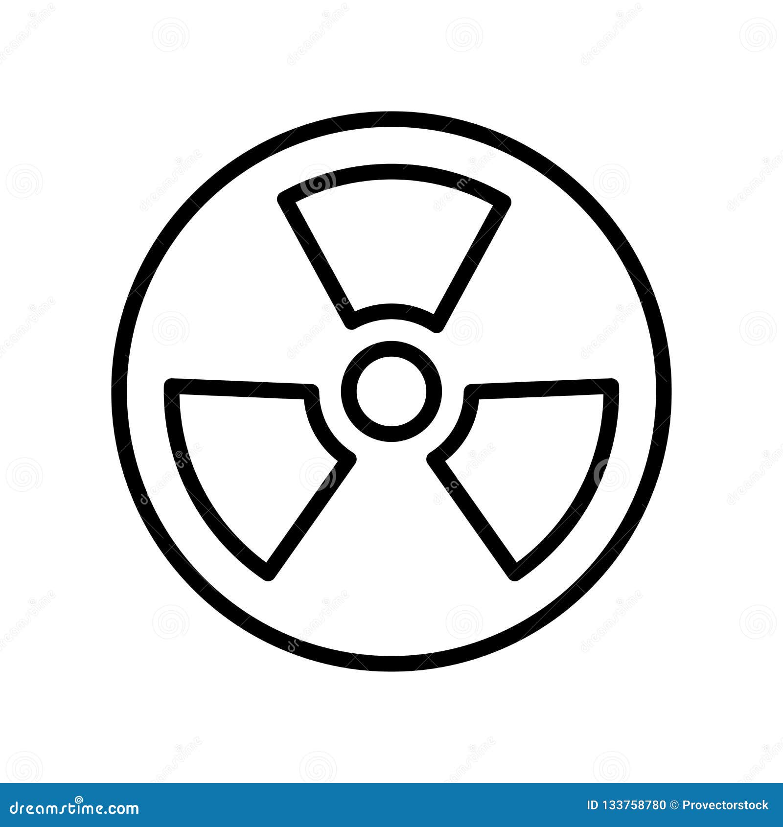 Nuclear Icon Vector Sign and Symbol Isolated on White Background Stock ...
