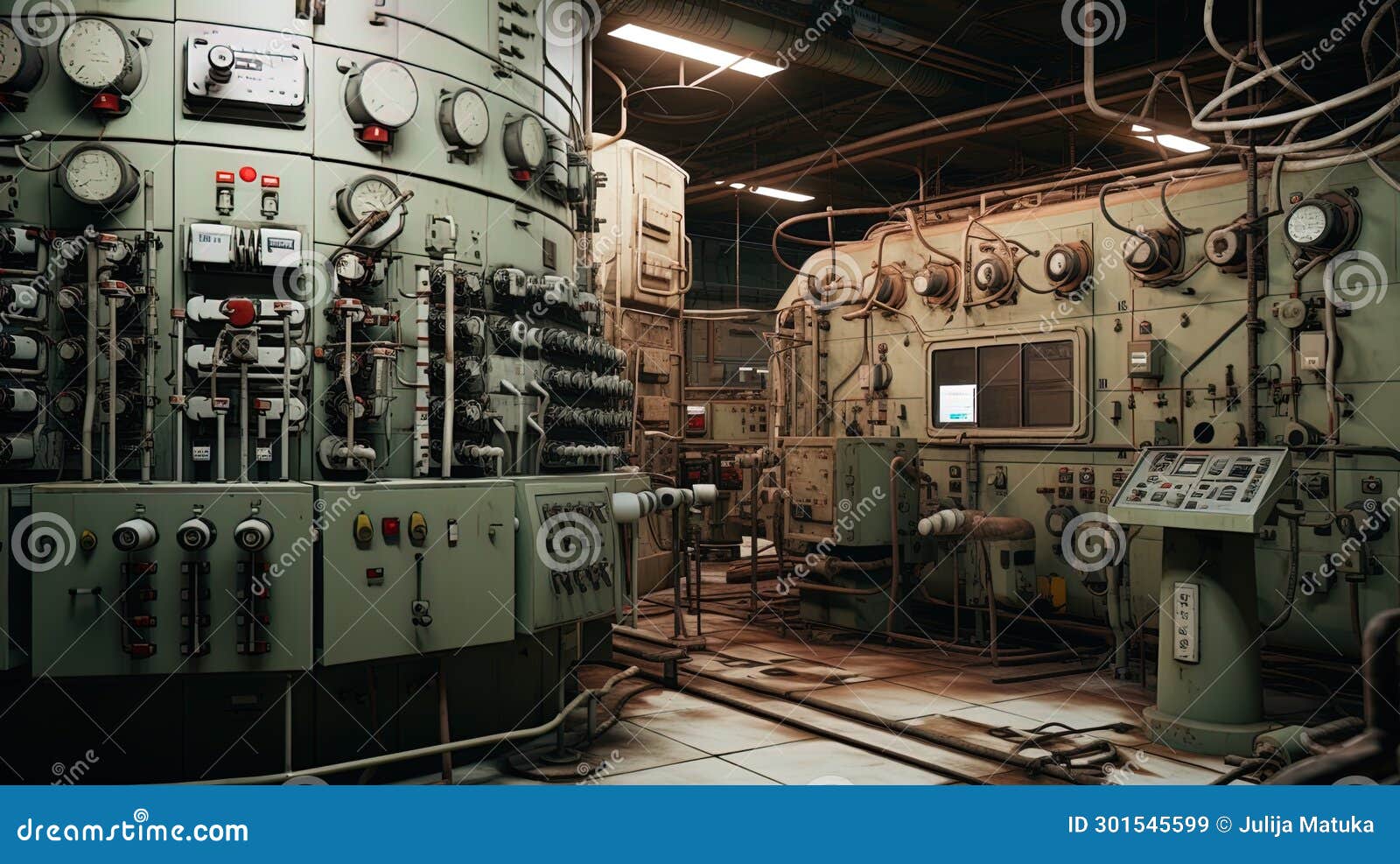 Nuclear Installation with Various Blocks and Systems Stock Illustration ...