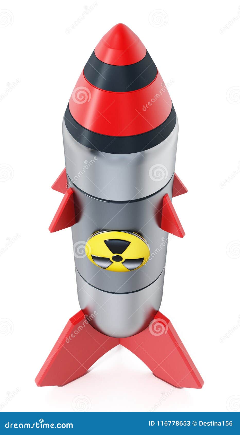 Red Missile Isolated On A White Background Stock Image | CartoonDealer ...