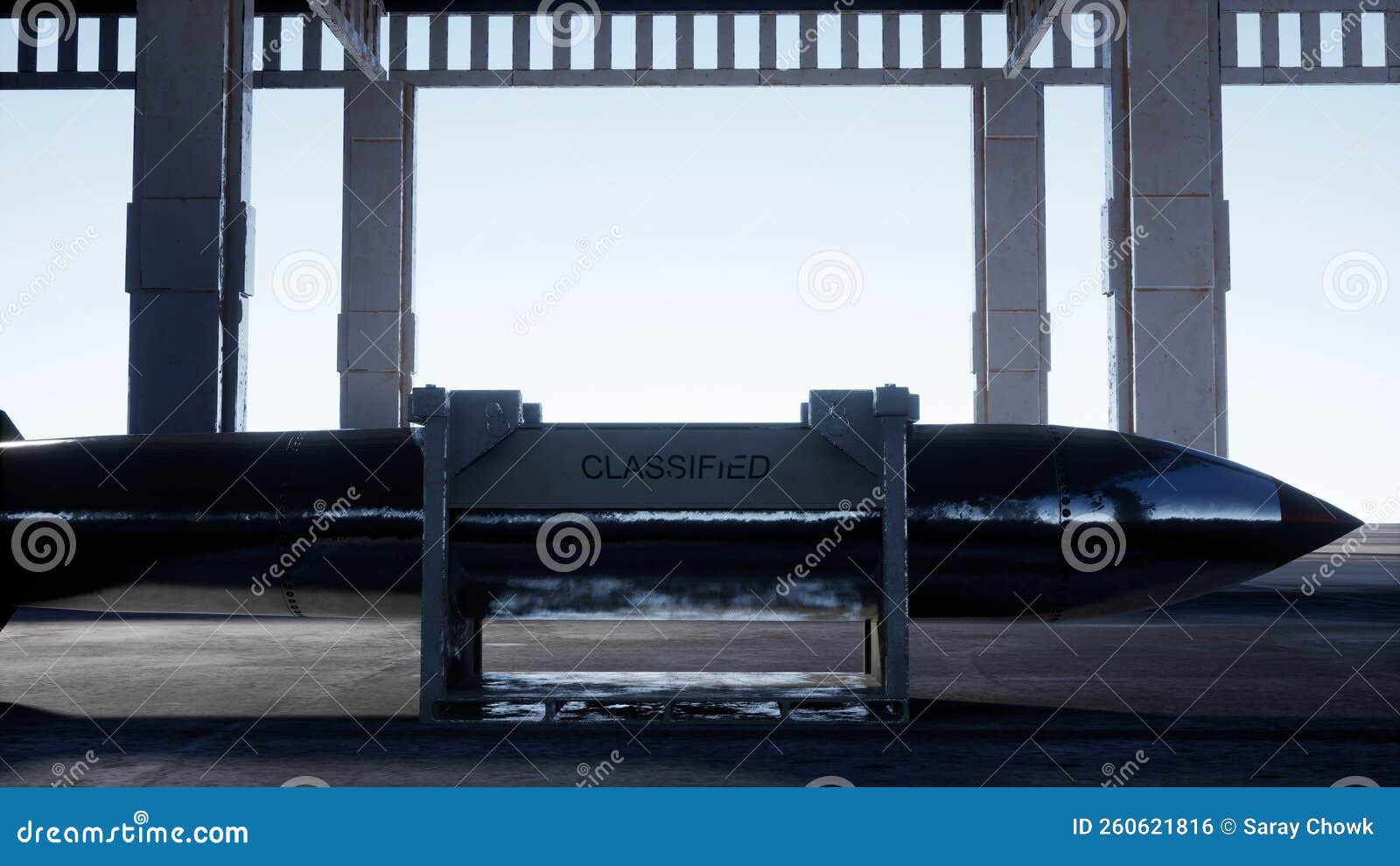 Missile With A Warhead On A Launcher Royalty-Free Stock Photo ...