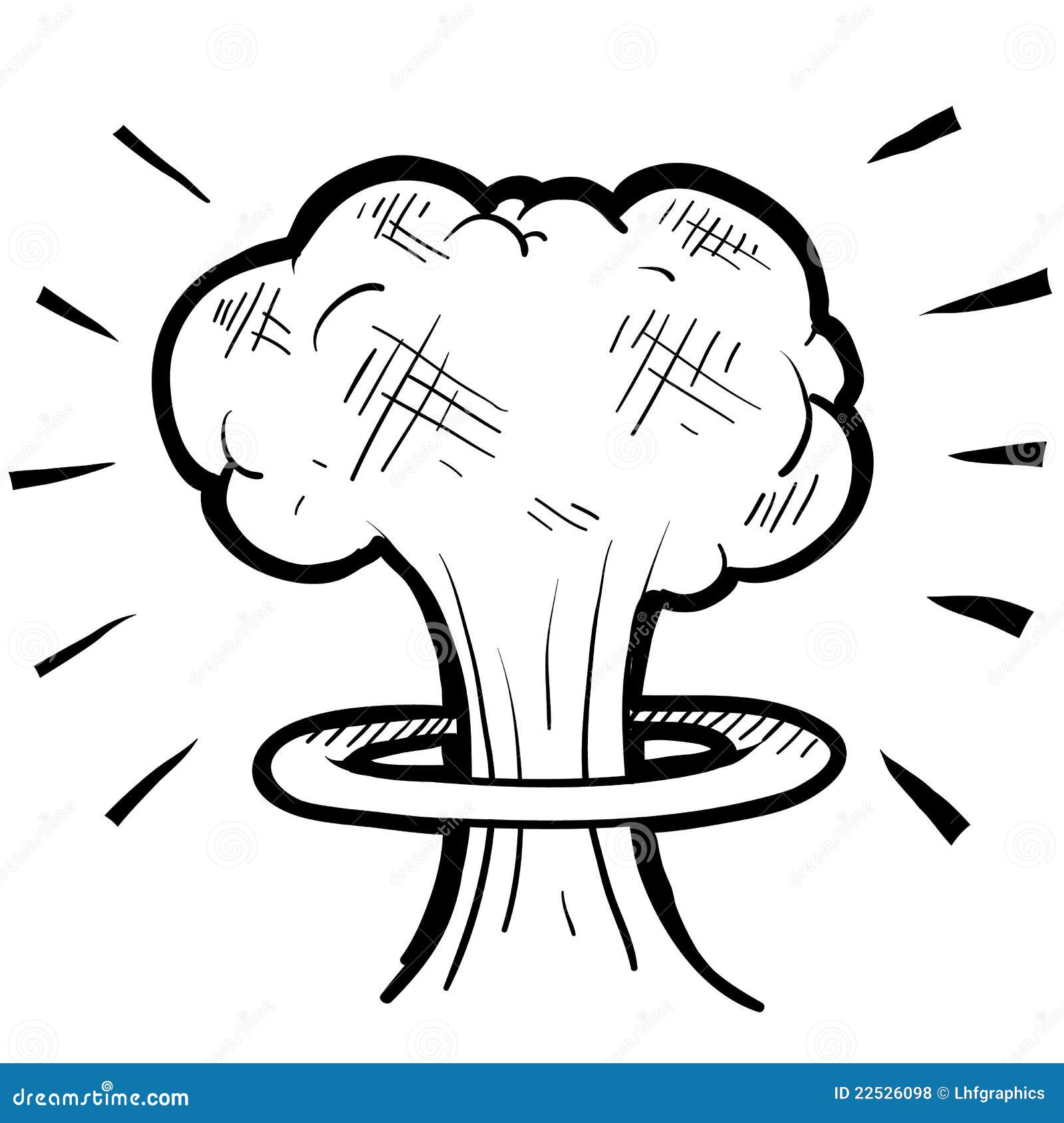 Nuclear Mushroom Cloud Sketch Stock Vector - Illustration of fight ...