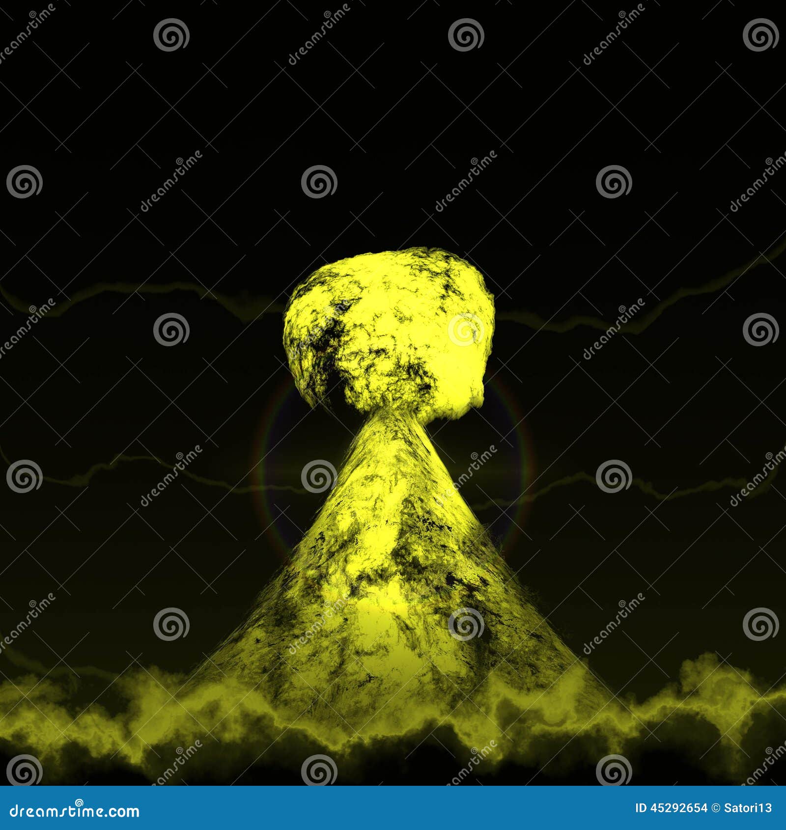 Nuclear mushroom stock illustration. Illustration of radiation - 45292654
