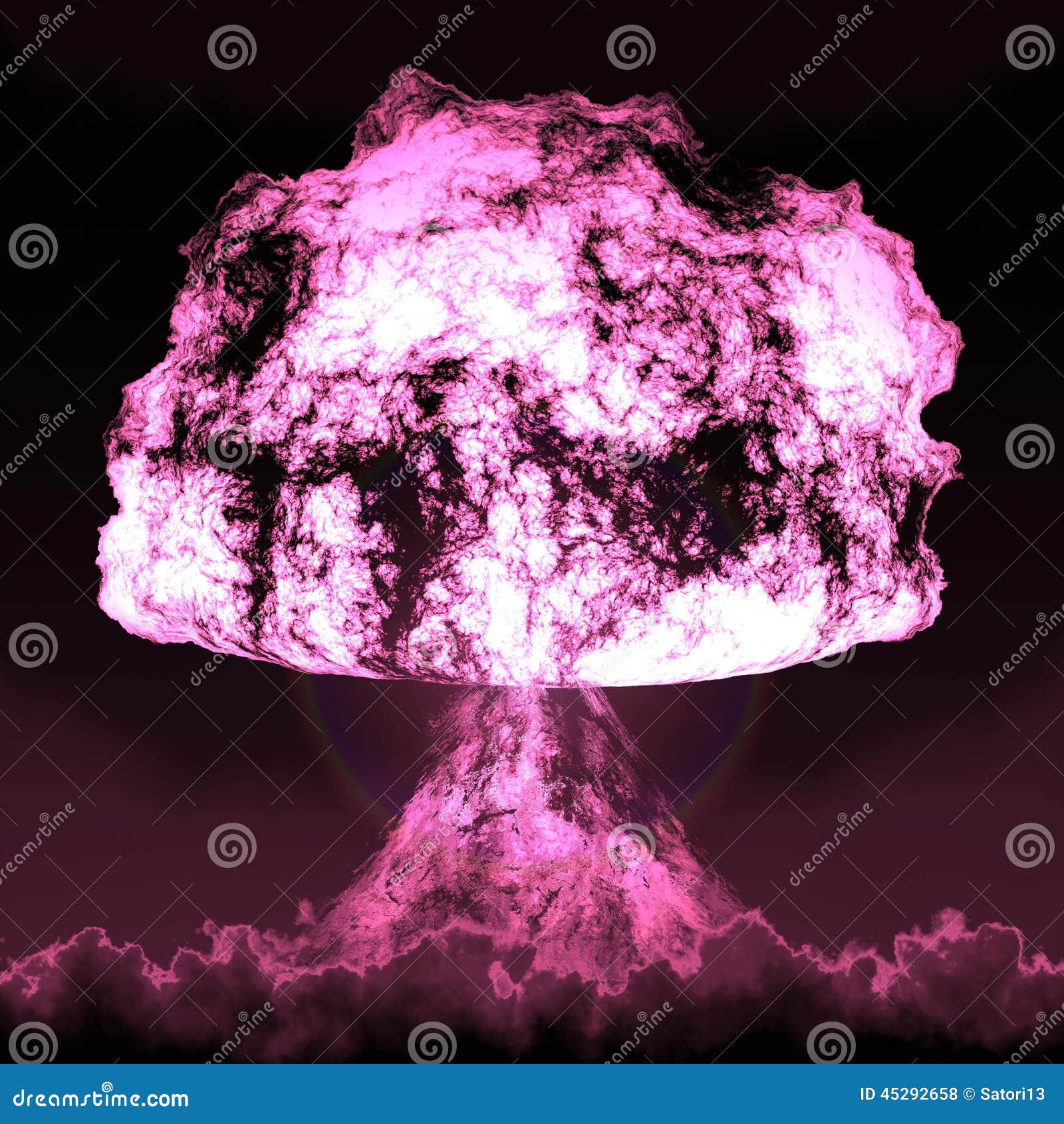 Nuclear mushroom stock illustration. Illustration of heat - 45292658