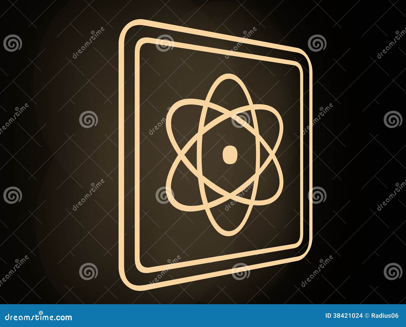 Nuclear stock illustration. Illustration of club, symbol - 38421024