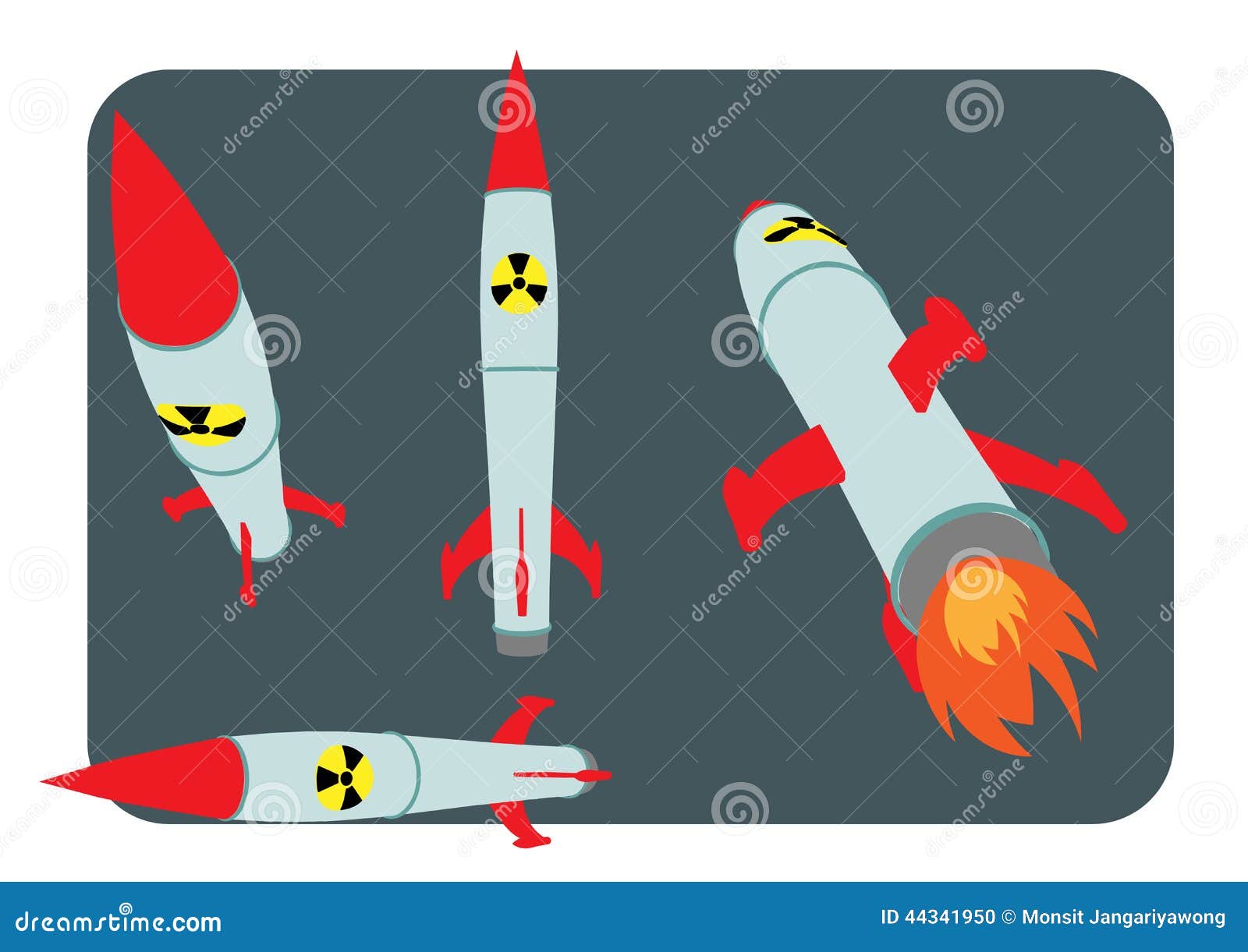 Nuclear Nuke Atomic Bomb Vector Illustration Stock Vector ...