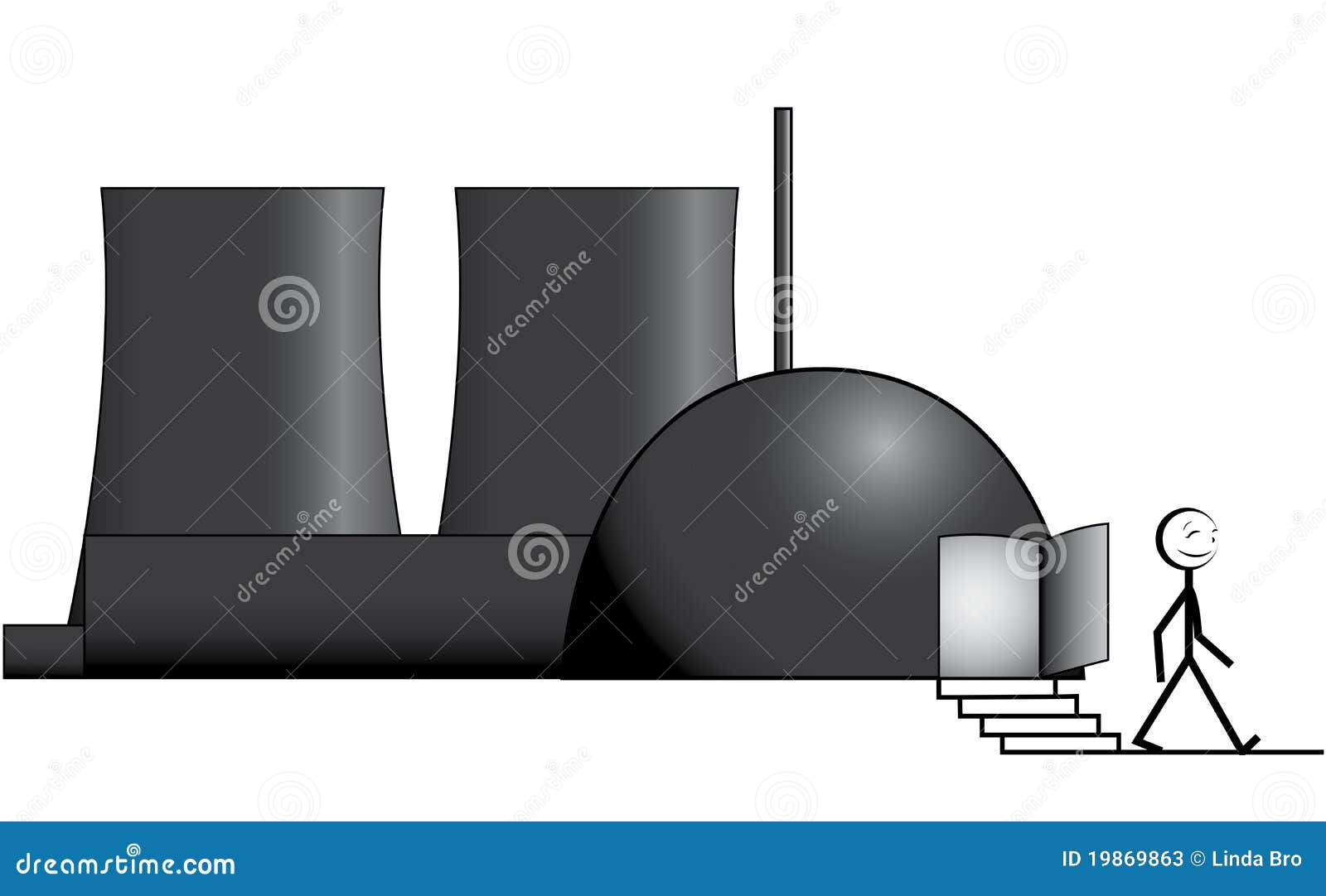 Nuclear Phase-out Cartoon Vector | CartoonDealer.com #19869863