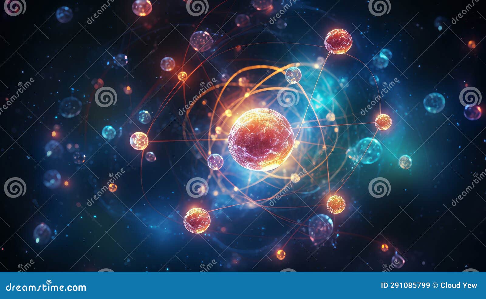 Nuclear Physicist Explaining Quantum Mechanics Stock Illustration ...