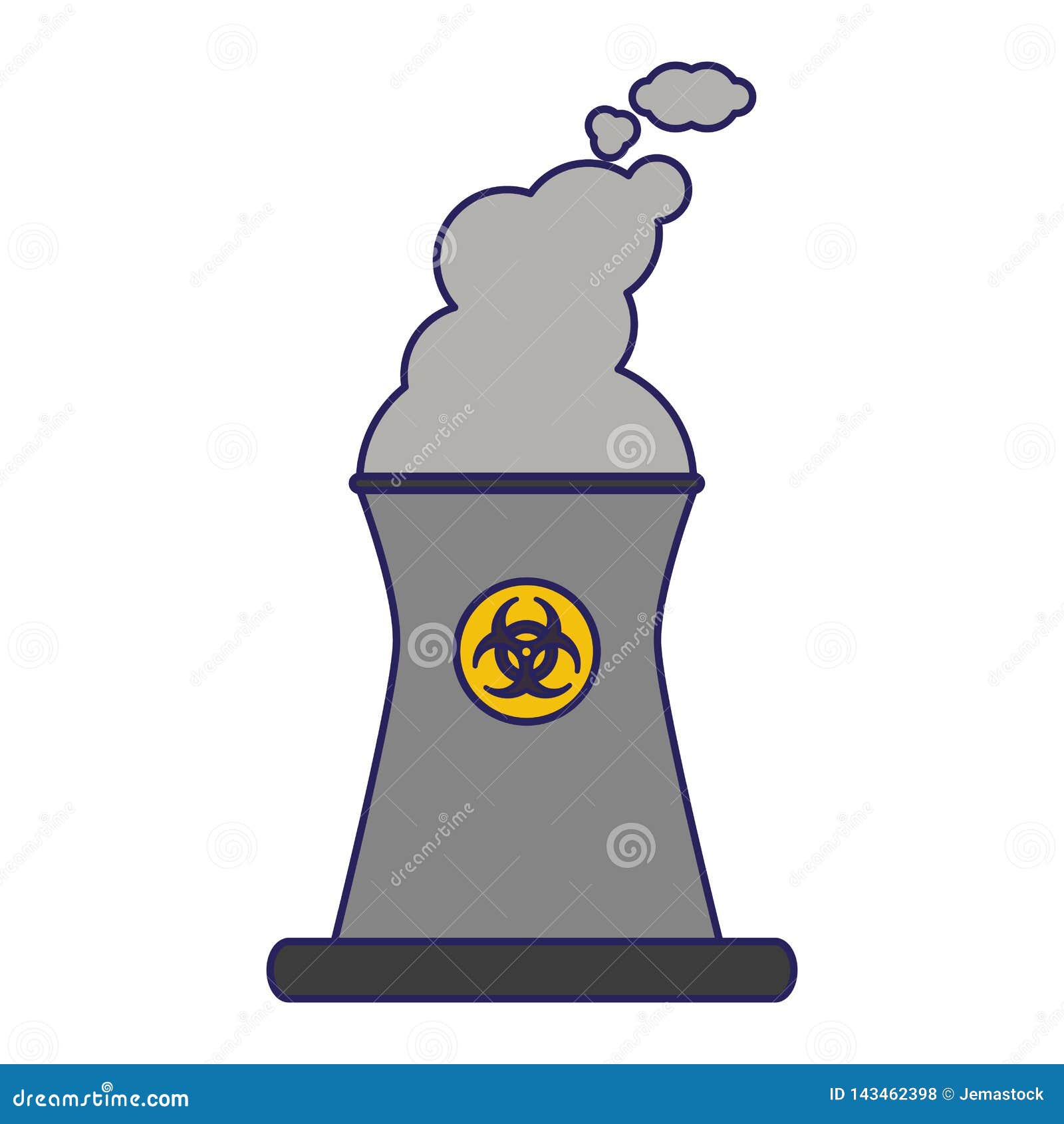 Nuclear plant symbol stock vector. Illustration of reactor - 143462398