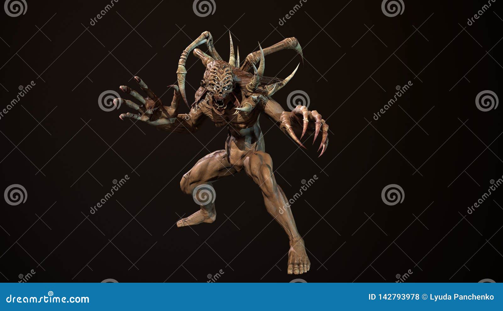 Nuclear Post-apocalypse Mutant 3d Render Stock Illustration ...