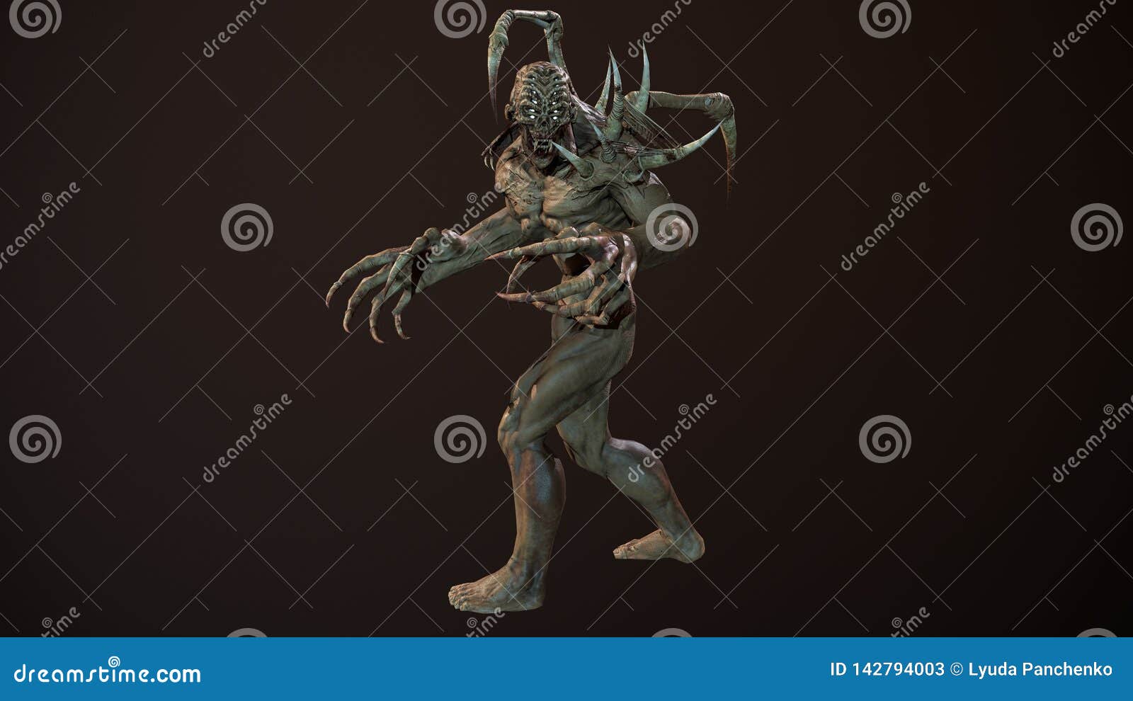 Nuclear Post-apocalypse Mutant 3d Render Stock Illustration ...