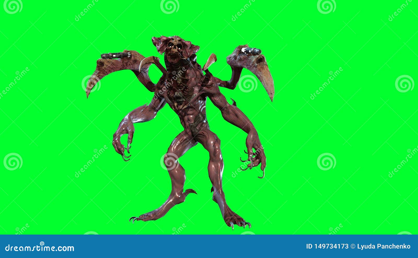 Nuclear Post-apocalypse Mutant 3d Render Stock Illustration ...