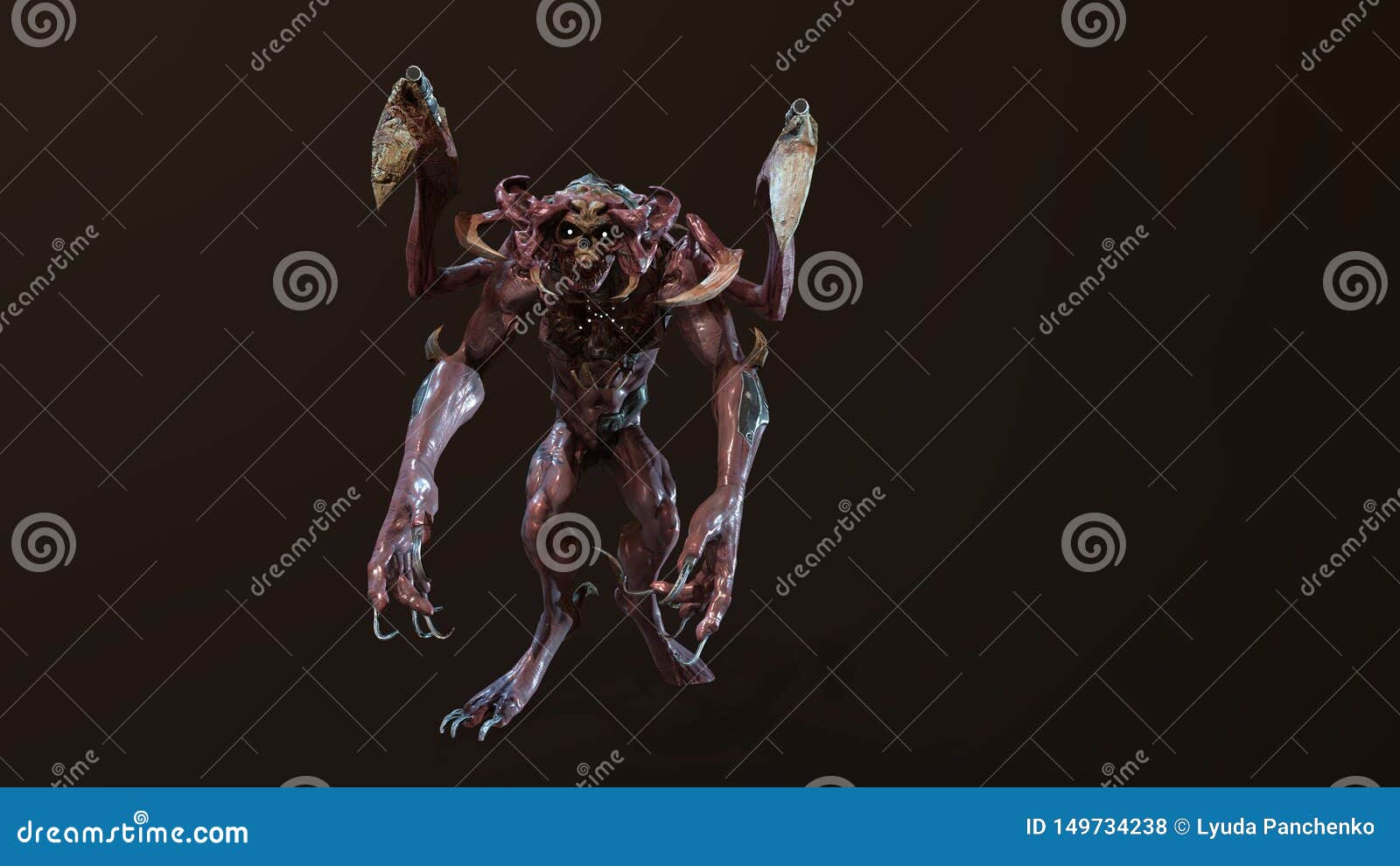 Nuclear Post-apocalypse Mutant 3d Render Stock Illustration ...