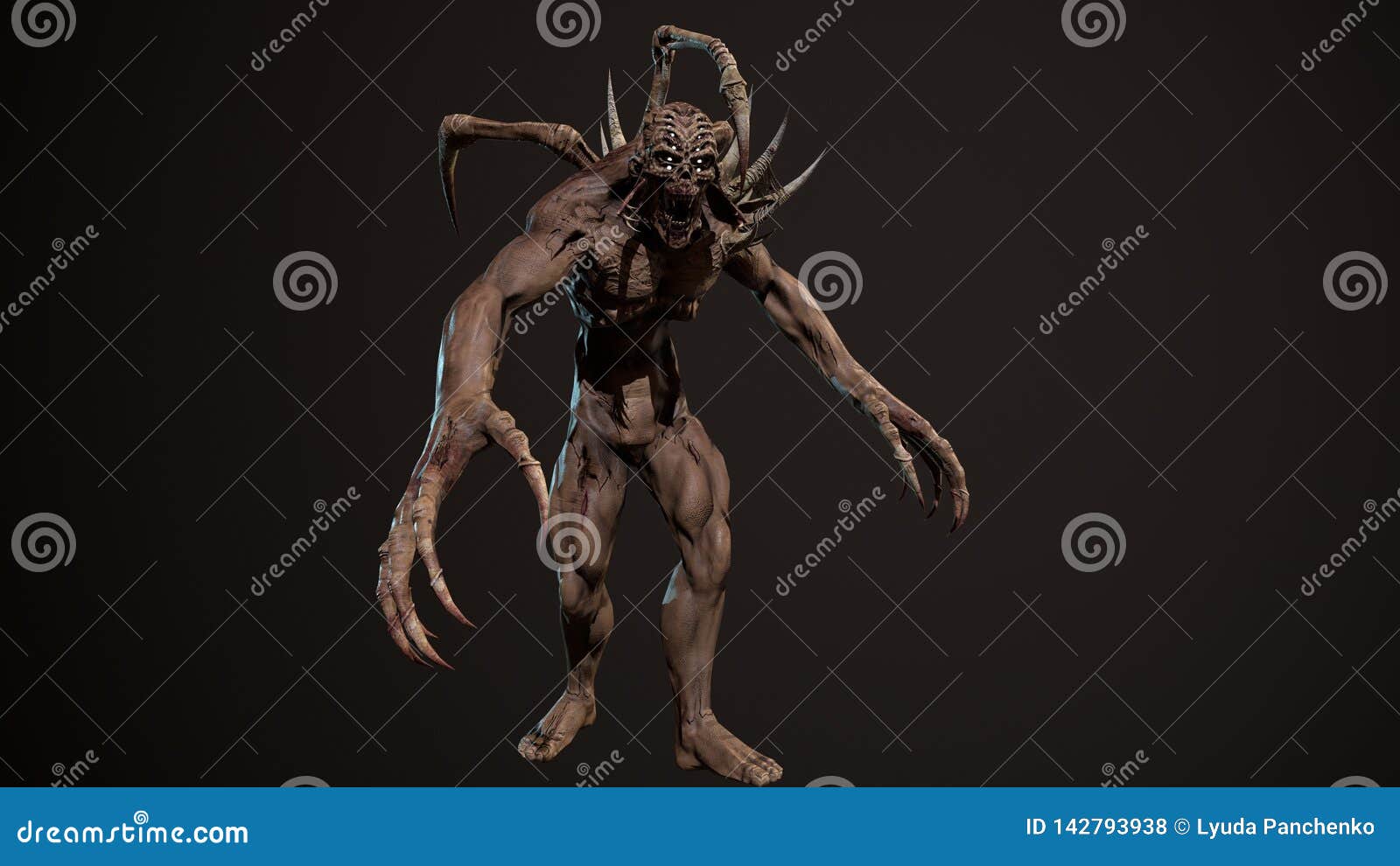 Nuclear Post-apocalypse Mutant 3d Render Stock Illustration ...