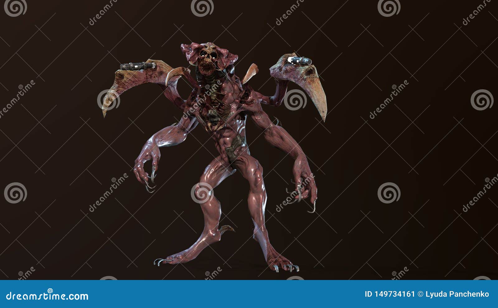 Nuclear Post-apocalypse Mutant 3d Render Stock Illustration ...