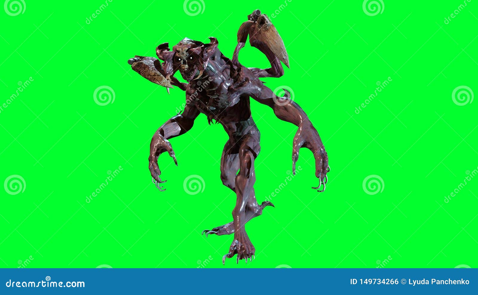Nuclear Post-apocalypse Mutant 3d Render Stock Illustration ...