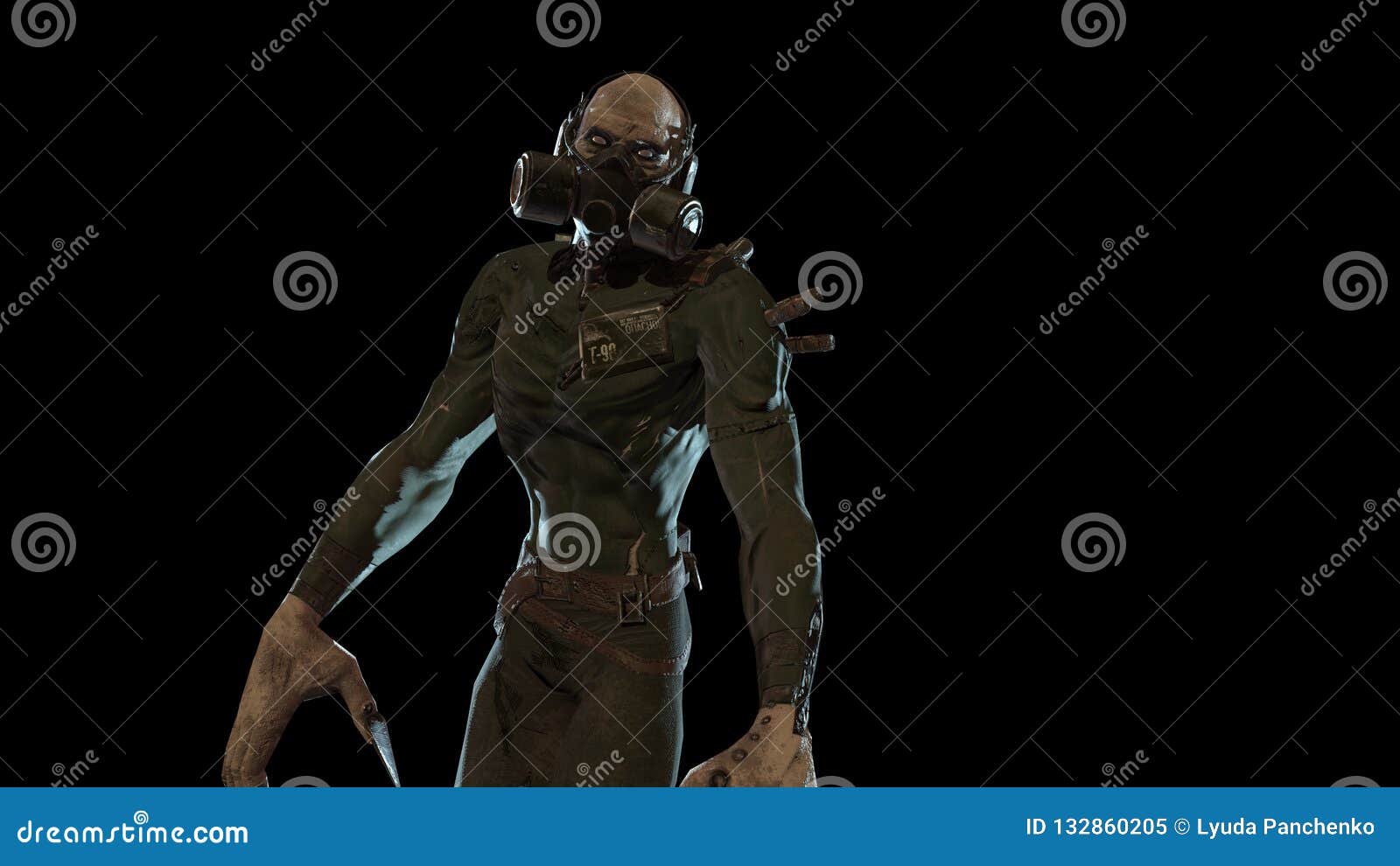 Nuclear Post-apocalypse Mutant Stock Illustration - Illustration of ...