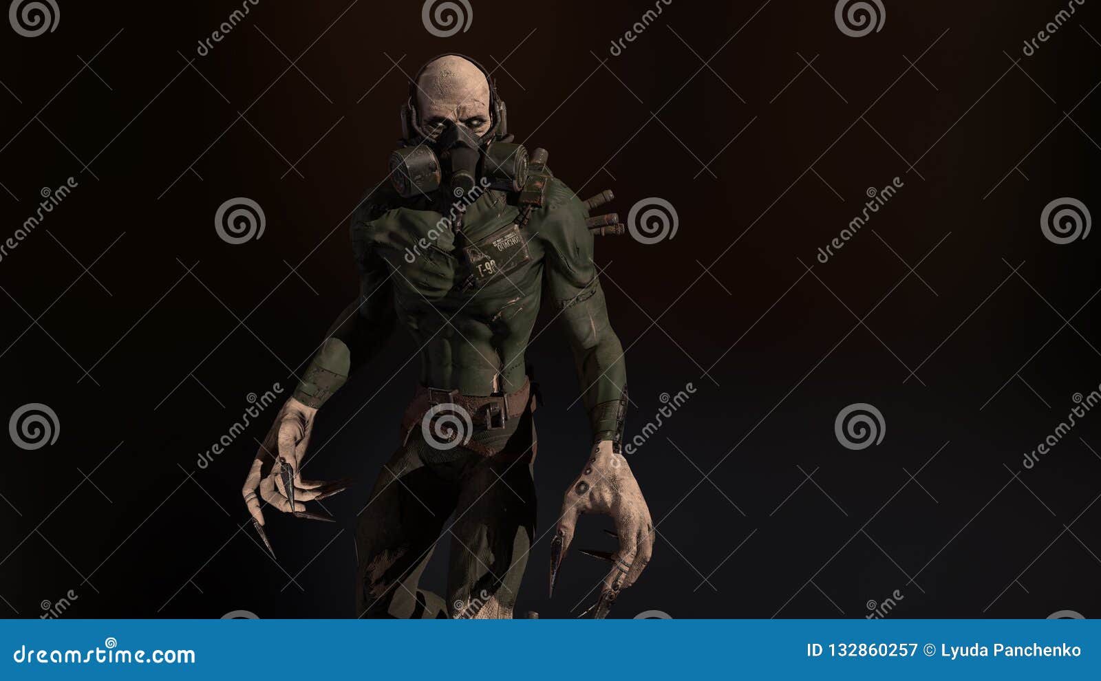 Nuclear Post-apocalypse Mutant Stock Illustration - Illustration of ...