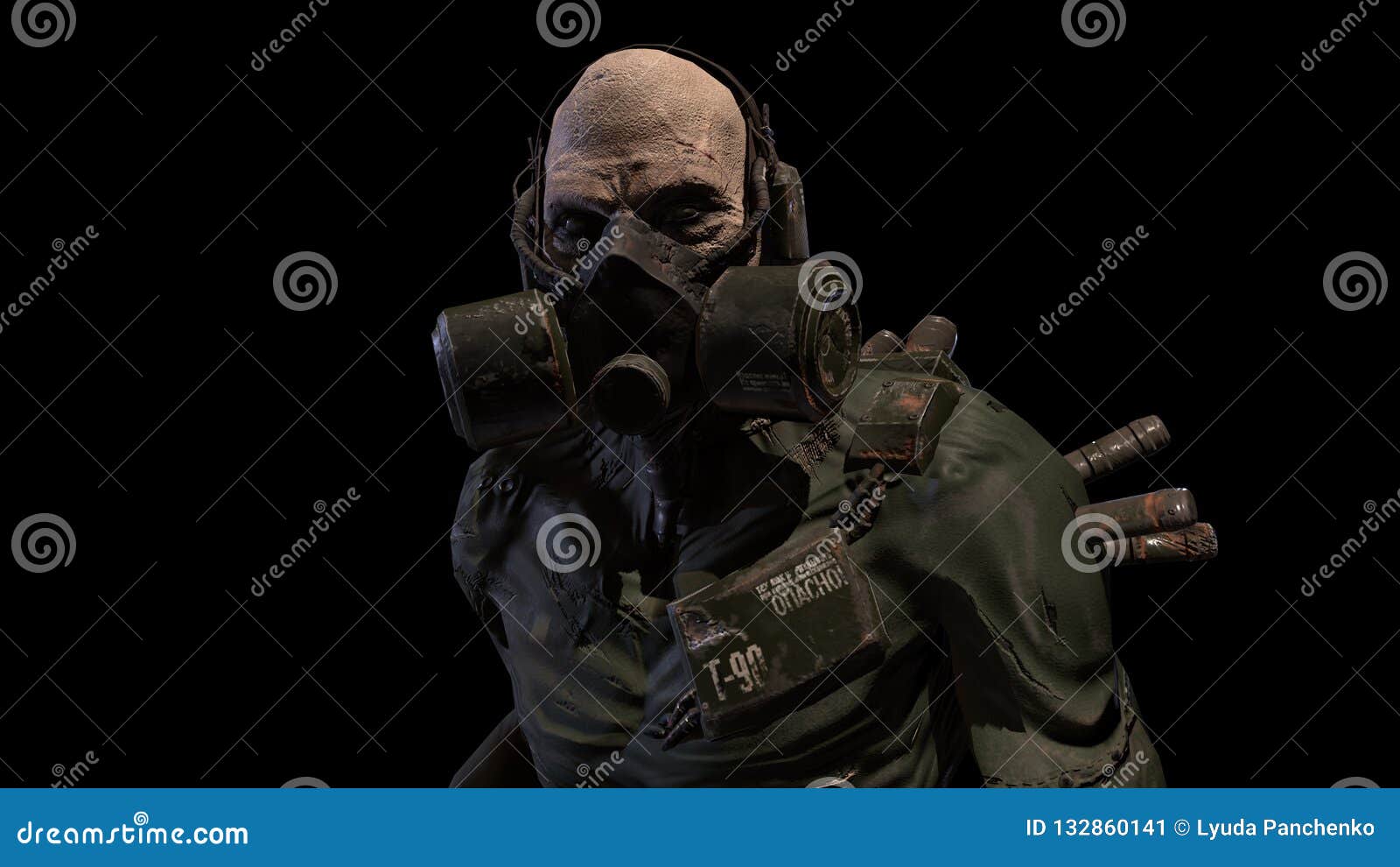 Nuclear Post-apocalypse Mutant Stock Illustration - Illustration of ...