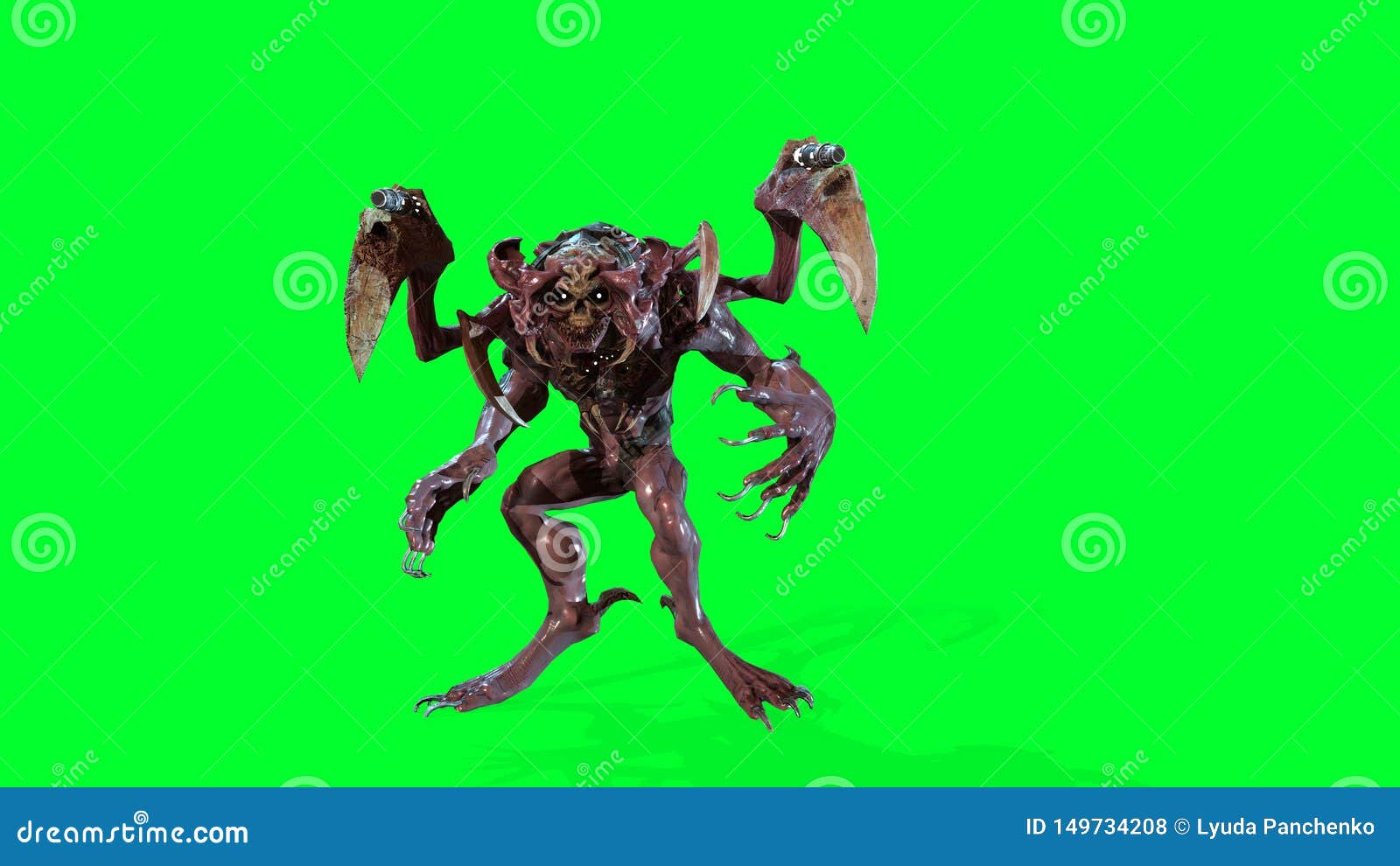 Nuclear Post-apocalypse Mutant 3d Render Stock Illustration ...