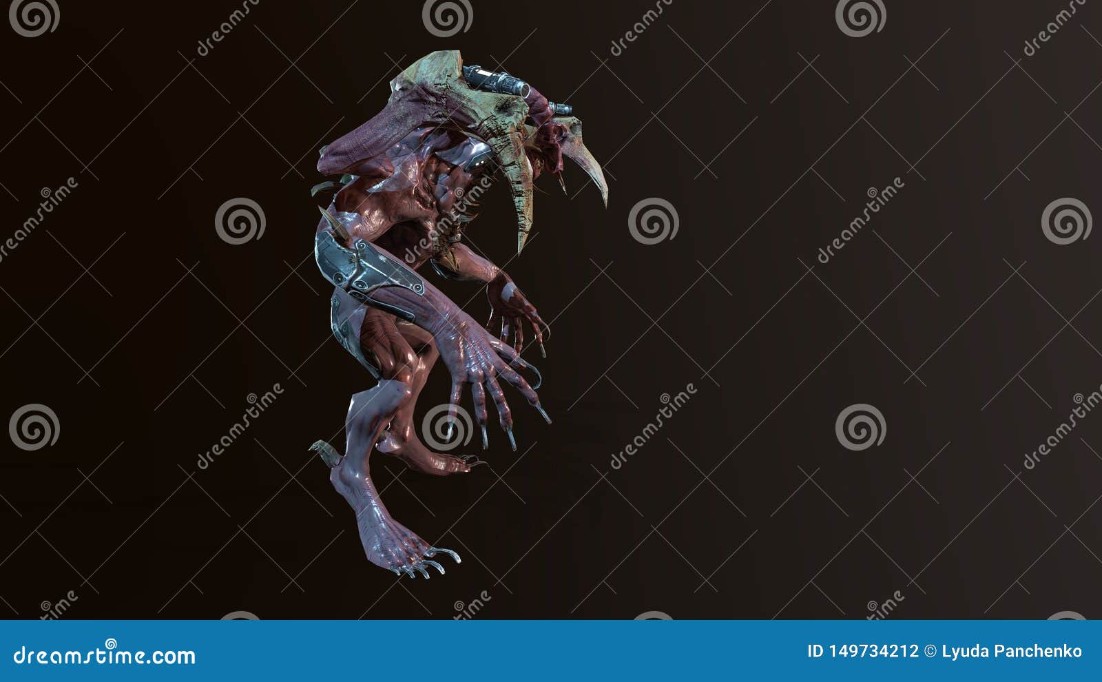 Nuclear Post-apocalypse Mutant 3d Render Stock Illustration ...